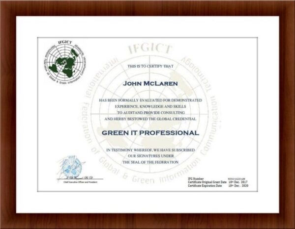 IFGICT Green IT Certification: Lead Sustainable IT Practices